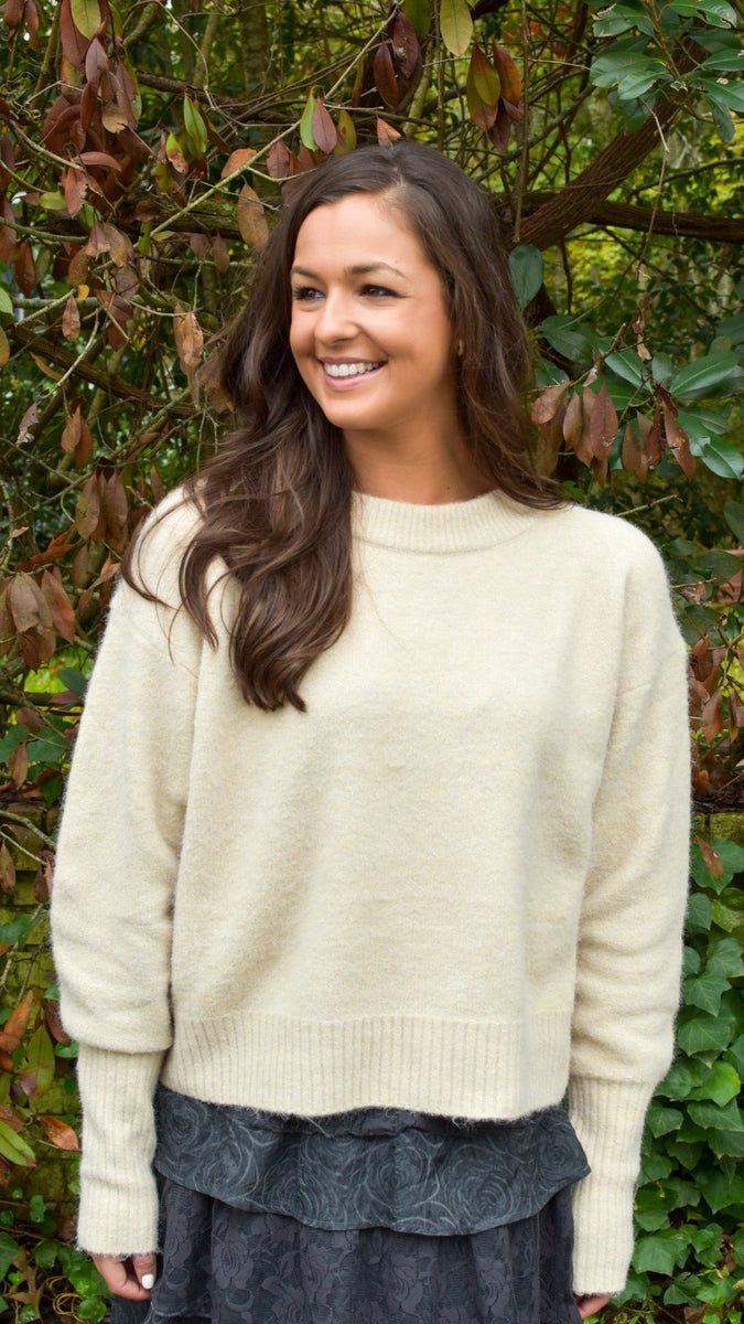 Anna Sweater - Oatmeal – Annie Finch Boutique