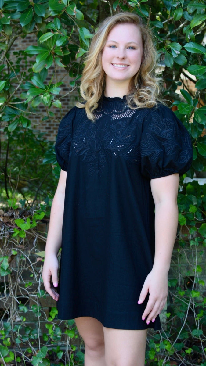 Emma Mini Dress - Black – Annie Finch Boutique