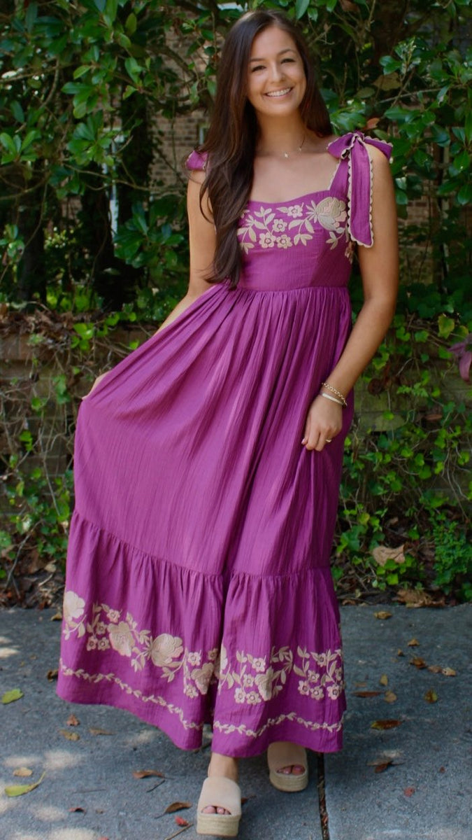 Emily Maxi Dress - Magenta – Annie Finch Boutique