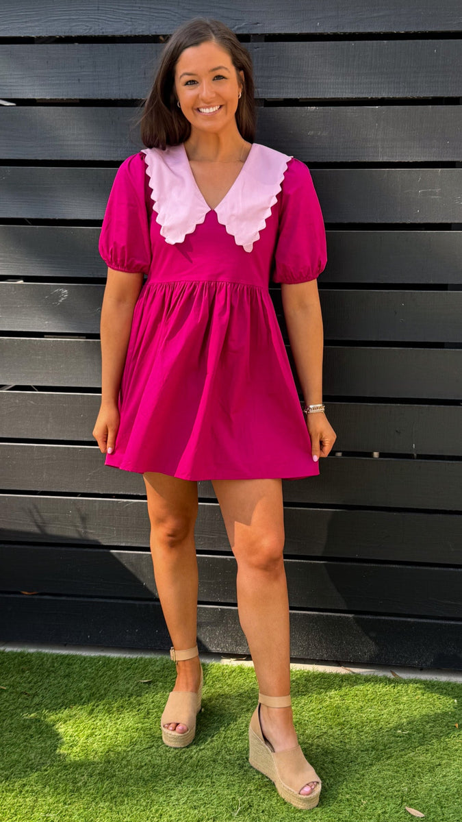 Baylor Mini Dress - Magenta – Annie Finch Boutique